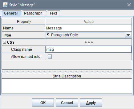 FlexDoc.XYZ - Usage of CSS in generated HTML